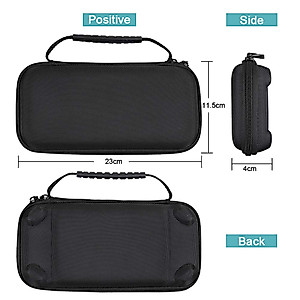 Zacro Carrying Case kits for Nintendo Switch Lite, can Store 20 Game Cassettes, include 1 Silicone Grip Protector, 2 HD screen protectors, 1 Type-C Charging Cable and 2 pairs Handle Caps