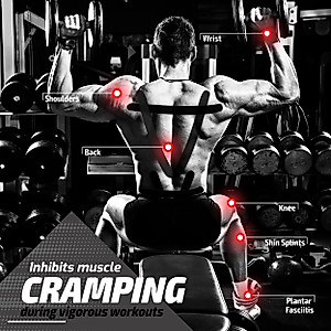 Physix Gear Kinesiology Tape Pro - Waterproof Physio Sports Tape for Pain & Injuries, Pregnancy, Muscle, Knee, Joint Support, Swelling, Strain Relief, Enhanced Blood Circulation (Black, 1 Roll)