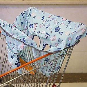 Baby Seat Cover for Shopping Cart, Complete Coverage, and Hygienic, Foldable and Portable with Seat Belt, Unisex, Multipurpose Chair Cover for Convenient Toy Storage