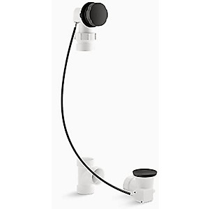 Kohler K-7214-BL CLEARFLO Cable Bath Drain Plumbing Fixture, Matte Black