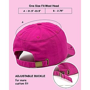 Utmost Unisex Classic Low Profile Cotton Baseball Cap Plain Blank Camoflauge Soft Unconstructed Adjustable Size Dad Hat (Hot Pink)