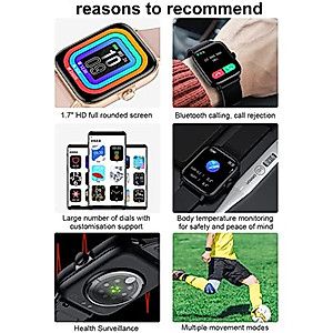 Fitness Tracker Heart Rate Monitor Blood Pressure Blood Oxygen Monitor Pedometer Watch Sleep Tracker Waterproof Smart Watch for Android Compatible iPhone Fitness Trackers for Men Women