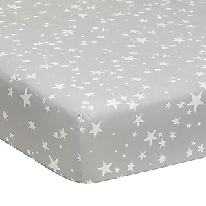 Lambs & Ivy Milky Way Space Galaxy 4-Piece Baby Nursery Crib Bedding Set - Blue/Gray