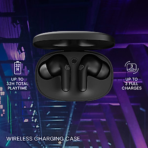 Urbanista Wireless Earphones | Wireless Earbuds with Microphone | 70ms Low Latency Gaming Earbuds | Dual-Mode Bluetooth Earphones | Fast Charge USB-C Earphones | 32 H Playtime | Seoul, Midnight Black