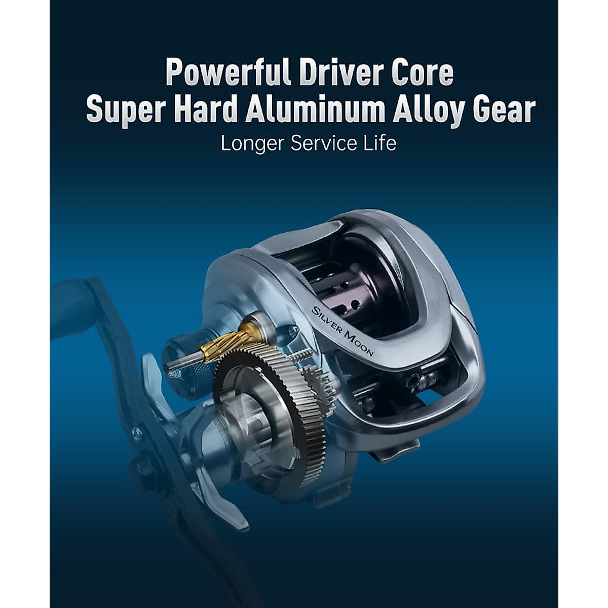 KINGDOM Baitcasting Reels Lightweight Graphite Frame Fishing Reels with Corrosion Resistant Bearings Baitcaster Reels Carbon Fiber Drag Baitcast Reels with 7.1:1 Gear Ratio Casting (right)