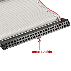 uxcell IDC Gray Wire Flat Ribbon Cable 50 Pins 128cm Length 2.54mm Pitch Type-C