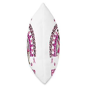 Visit Pug Lovers Store We All Fight Together Breast Cancer Pink Rainbow Pug Dog Throw Pillow, 16x16, Multicolor