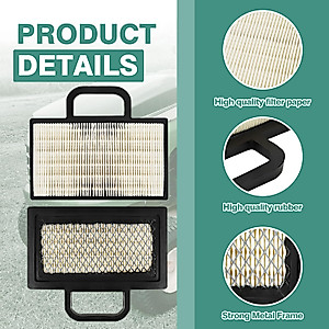 SENJWARM 698754 499486 273638 Air Filter compatible with 695667 492932 808492 808656 Intek Extended Life V-Twin 18-26 HP, JD LA135 LA120 LA130 Lawn Mower Tractor