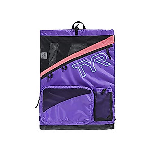 TYR Elite Team Mesh Backpack, Pink/Purple, one Size