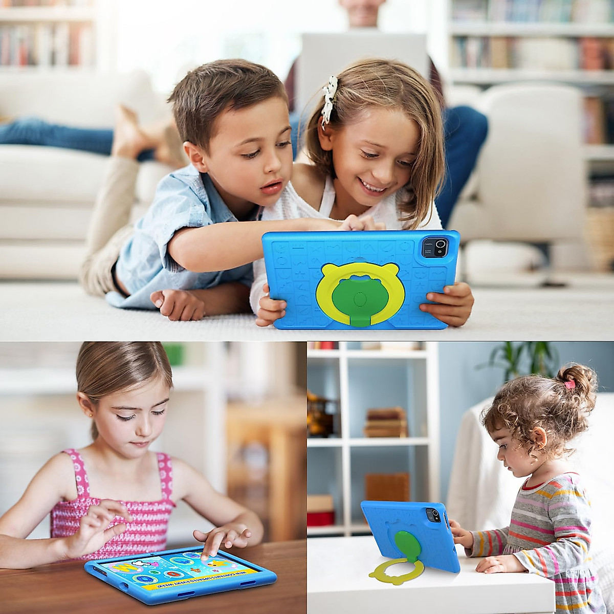 Anyway.go Kids Tablet 10 inch Tablet for Kids Android 13 Tablet 2+64GB Kid Tablet, Parent Controls, Kidoz Pre-Installed, 5000mAh Battery with WiFi Children Learning Tablet with Case (Blue)