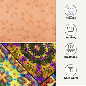 Coikll Mexican Talavera Pet Bed Pad Soft Dog Bed Mat with Anti-Slip Bottom, Machine Washable Crate Pad Mattress for Dog Sleeping- 36 * 24inches