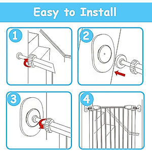 4 Pack Baby Gate Wall Protector, Protect Walls & Doorways for Pet & Dog Gates, Pressure Mounted on Stair Gate, No Screw Need