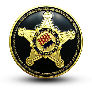 MKIOPNM Exquisite Coin New U.S. Secret Service USSS Commemorative Coin Foreign Coin Presidential Bodyguard S.H.I.E.L.D. Agent Honorary Gold Coin Perfect Replacement for Original Coins