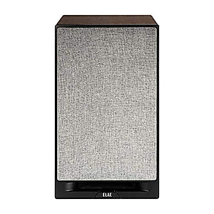 ELAC Debut Reference B6.2 Bookshelf Speakers - (Pair) Black Baffle, Walnut Cabinet