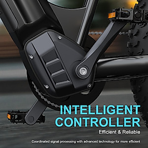 airwest Electric Bike, 750W Bafang Motor 28MPH Ebikes for Adult, 26" Fat Tire Electric Bicycle with Removable 48V 15Ah LG Battery & Fast Charger, Shimano 7-Speed, Lockout Fork Electric Mountain Bike