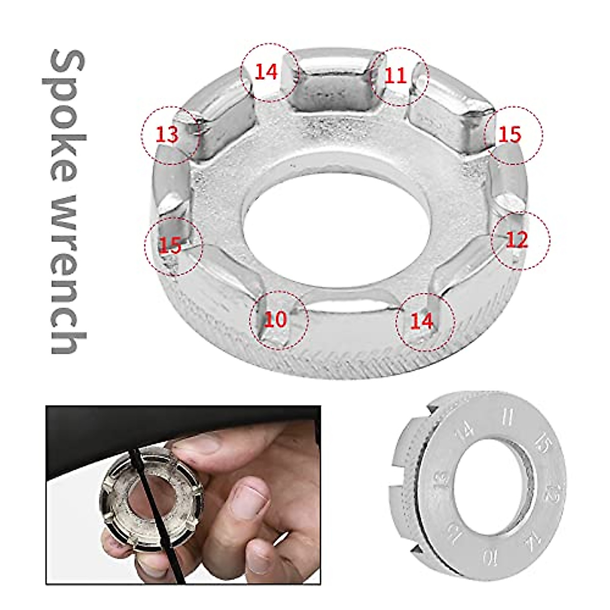 DUZFOREI 6 Pcs Bicycle Repair Tools Kit, Bike Cassette Removal Tool, Sprocket Removal Tools Sprocket Remover for Mountain Bike, Road Bike