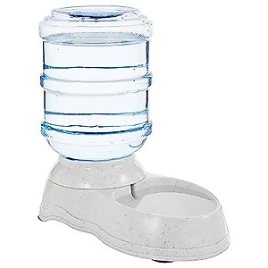 Amazon Basics Gravity Pet Waterer for Dogs and Cats, Small, 1 Gallon Capacity, Gray