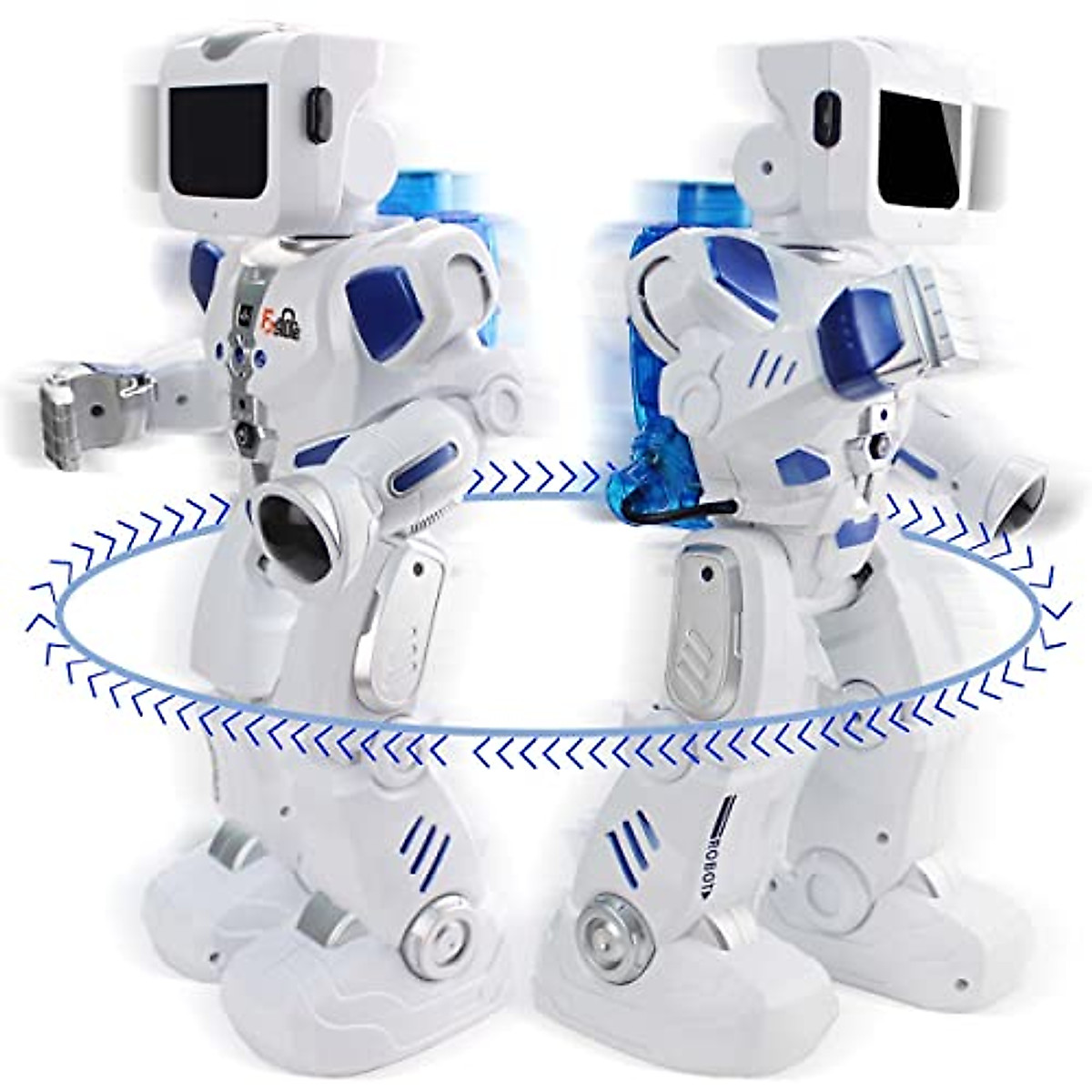 Fistone RC Robot War Warrior Remote Control Smart Robots Hydro Electric Hybrid Intelligent Interactive Action Figure Early Education Kids Toy with Dancing Singing