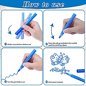 JR.WHITE Acrylic Paint Pens Paint Markers for Rock Painting, Canvas, Wood, Glass, Fabric, Metal, Plastic, Arts Crafts Easter Eggs, Pumpkin, Scrapbooking Supplies, Graffiti Markers for Adults Kids