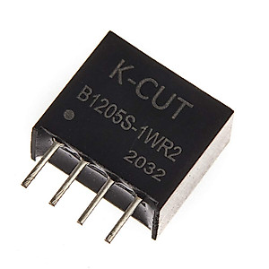 Bridgold 2pcs B1205S-1WR2 B1205S DC/DC Converter Input 12V Output 5V Isolation Power Supply Module Step Down High Efficiency Module Receivers，1W