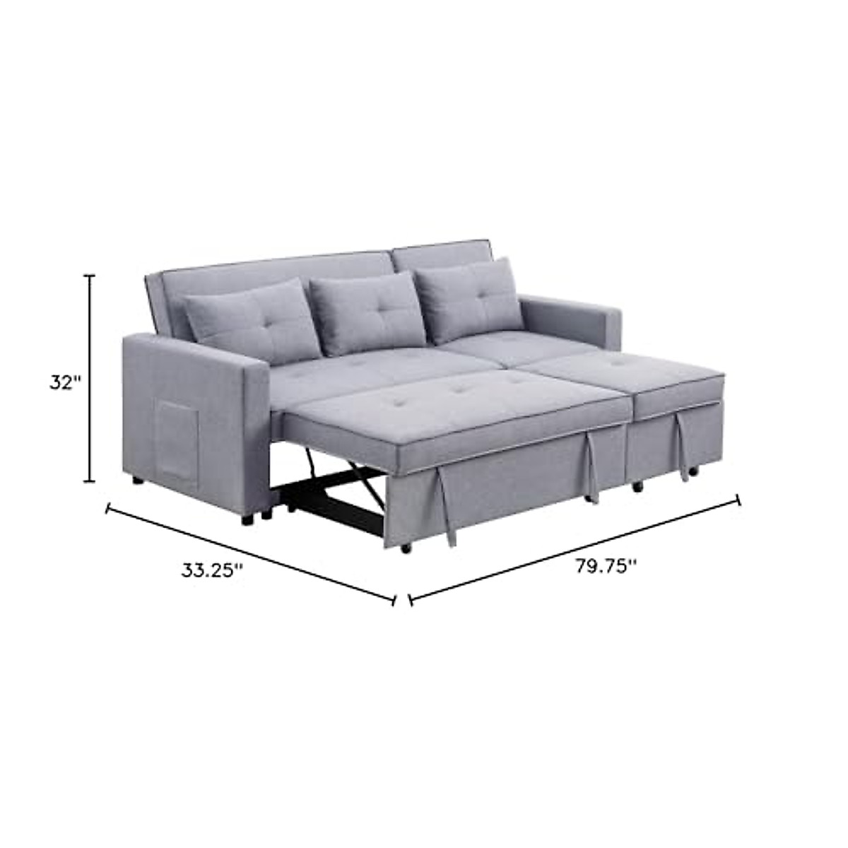 Favfurish Sofas, 80", Light Grey