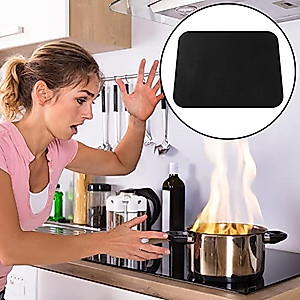 4 Pcs Carbon Felt Welding Blanket Fabric Fireproof Mat Fireproof Insulation 12 x 12 in Thickness Fire Retardant Protective Mat Heat Resistant up to 1800 Fahrenheit Degree for Glass Blowing Camp, Black