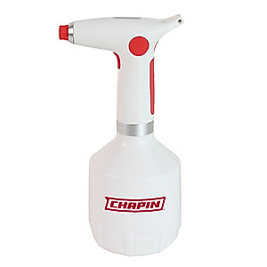 Chapin 75004: 1-Liter USB-C Battery Powered Electric Sprayer, Rechargeable, Portable Garden and Plant Sprayer, Mister, for Outdoor and Indoor Plants and Small Gardens, Handheld Powered Sprayer, White