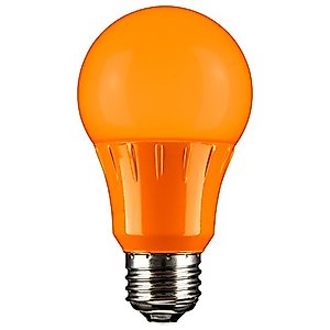 Sunlite A19/3W/O/LED LED A19 Colored Light Bulb, 3 Watts (25w Equivalent), E26 Medium Base, Non-Dimmable, UL Listed, 1 Count (Pack of 1), Orange