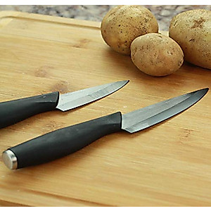 Advanced Ceramic Paring Knife - 4 Inch Blade Never Needs Sharpening - Premium Kitchen Knife with Sheath and Magnetic Gift Box - Black Mirror Finish