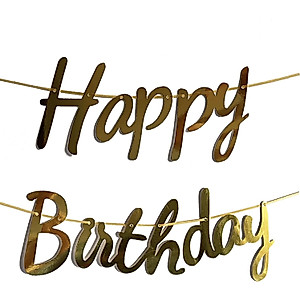 Dog Birthday Garland Funny Happy Birthday Banner Decor Puppy Face Bday Party Bunting Decorations Gold Birthday Sign