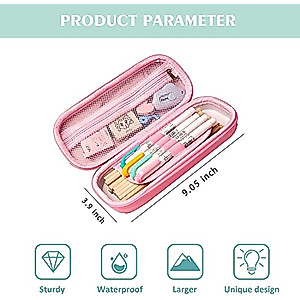 Cute 3D Paw Print Pencil Case for Kids, Big Capacity Canvas Kawaii Pen Pouch with Zipper, Waterproof & Durable Storage Pencil Bag for Girls in School and Home(Pink)