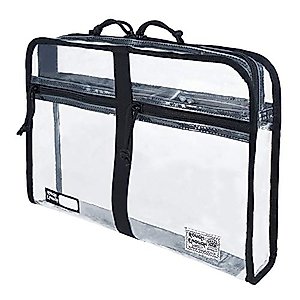 Rough Enough Clear Document Bag Plastic File Folder Pouch Organizer Art Portfolio Case Small for A4 Paper Notebook School Supplies for Teachers