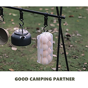 Egg Storage Box 8 Grid Portable Egg Tray Shockproof Leakproof Egg Holder Container for Refrigerator Camping Picnic Hiking, Plastic Egg Storage Box Case, White