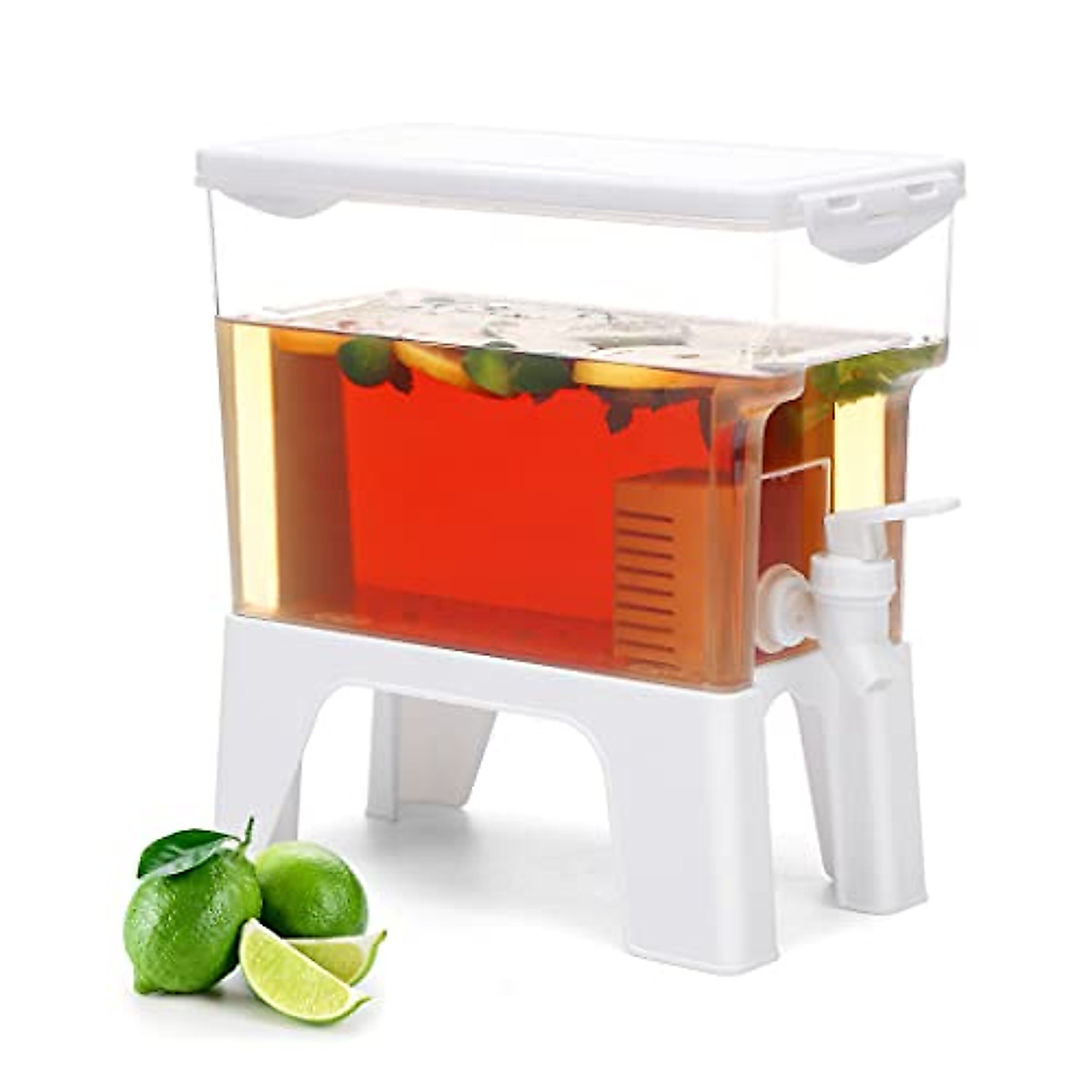 Plastic Drink Dispenser, 0.85 Gallon Beverage Dispenser With Spigot, Iced Juice Lemonade Dispenser, Milk Dispenser For Fridge Gallon, Small Water Dispensers, Liquid Laundry Detergent Dispenser