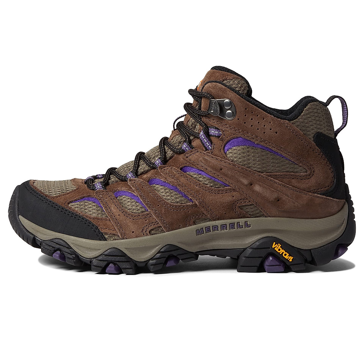 Merrell Women's Moab 3 Mid Hiking Boot, Bracken/Purple, 9