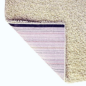 Rugs.com Über Cozy Solid Shag Collection Rug – 5 x 8 Pure Ivory Shag Rug Perfect 5 x 8 Feet
