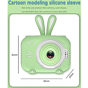 Kids Digital Camera, Kids Video Camera Recorder Shockproof Cameras HD 8 Mega Pixel 2 Inch IPS Screen Kids Mini Camera with 32GB SD for Girls Boys Gifts(Green)