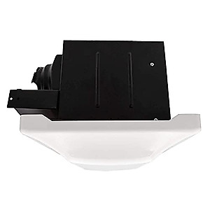 Maxxima Luvoni 90 CFM Bathroom Exhaust and Ventilation Fan with Light - 1 Sone Quiet Noise Free Operation, Ceiling Mounted Ventilator with Built-in LED Light and White Grill
