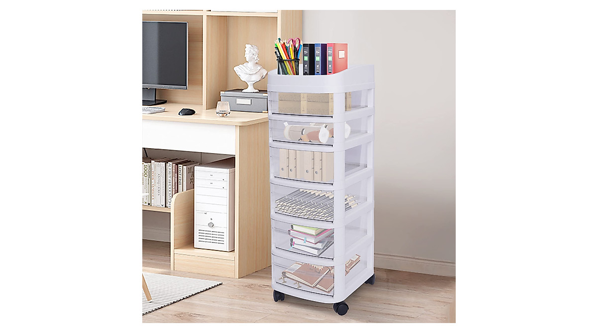 Heavy-Duty 6 Drawer Cart with Lockable Wheels