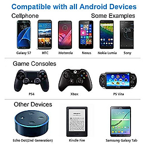 CLZWiiN Short Micro USB Cable (6 Pack 8inch White), Android Phone Charger Cord, High Speed Charging and Sync Data Cables for Charging Station, Compatible with Samsung, HTC, Motorola, Kindle, Tablet