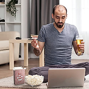 MT Products Popcorn Boxes for Party - 2.8 oz. (Pack of 50) - #4 Popcorn Buckets With Close Top - Great for Movie Theater, Circuses, and Stadium