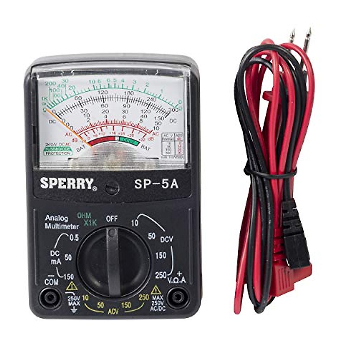 Sperry Instruments HSP5 5 Function Analog Multi-Meter, Manual 13 Range, 300V AC/DC
