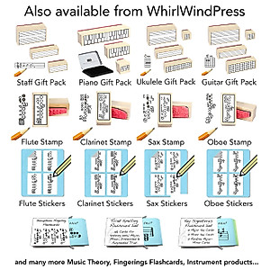 Two Octave Piano Fingering Rubber Stamp