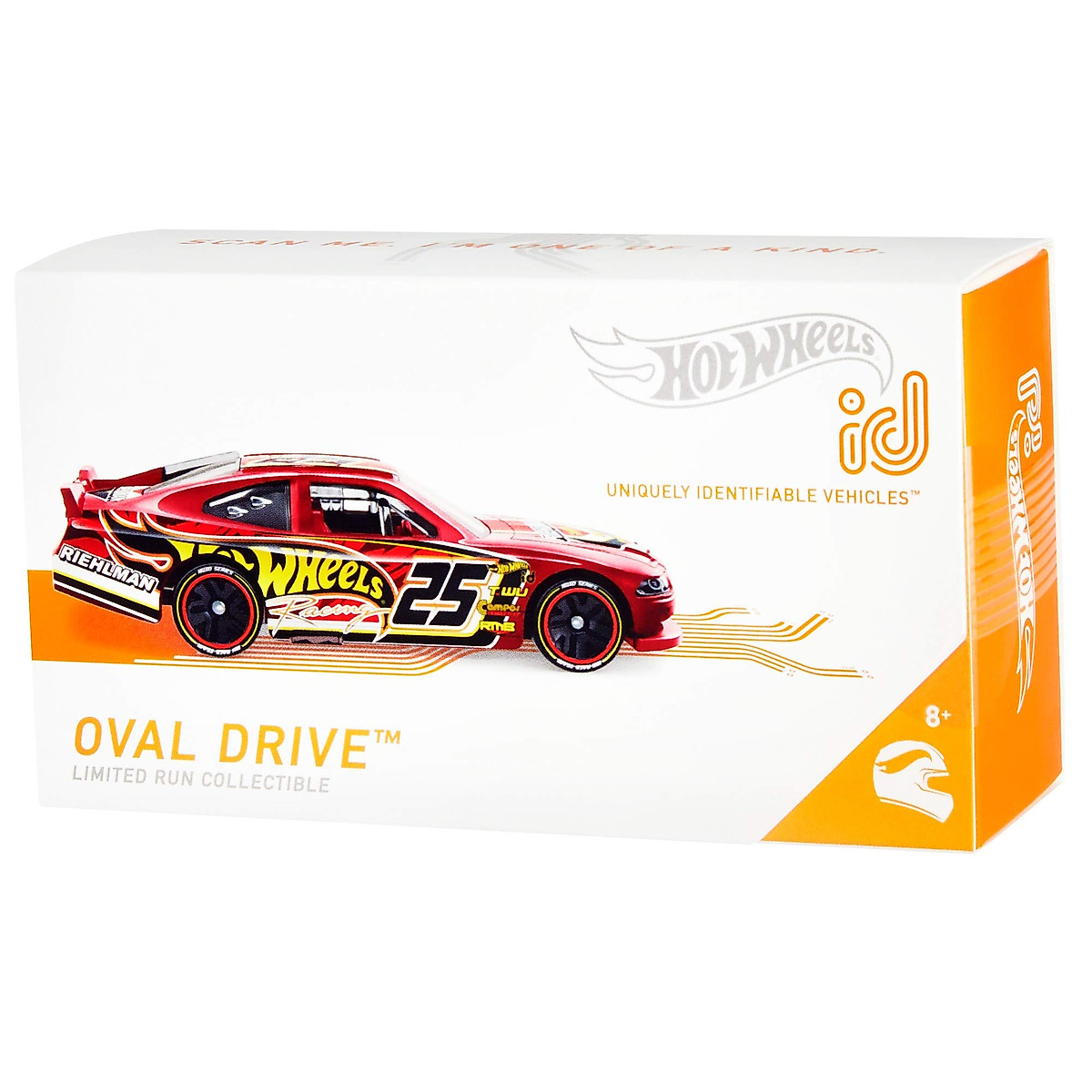 Hot Wheels id Vehicle Oval Drive with Embedded NFC Chip, Uniquely Identifiable, 1:64 Scale, for Kids Ages 8 Years and Older
