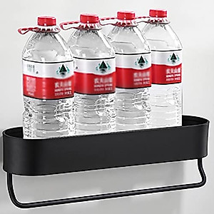 IRDFWH Bathroom Shelf Rack Kitchen Wall Shelves Bath Towel Holder Black Shower Storage Basket Kitchen Organizer Bathroom Accessories (Size : 60cm)