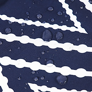 Adabana Outdoor Waterproof Boho Throw Pillow Covers Geometric Pillow Cases for Patio Garden Set of 2, 18 X 18 Inches Navy Blue