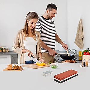 WUTA Sharpening Stone Set Sharpener Flattening Stone for Polishing Knife