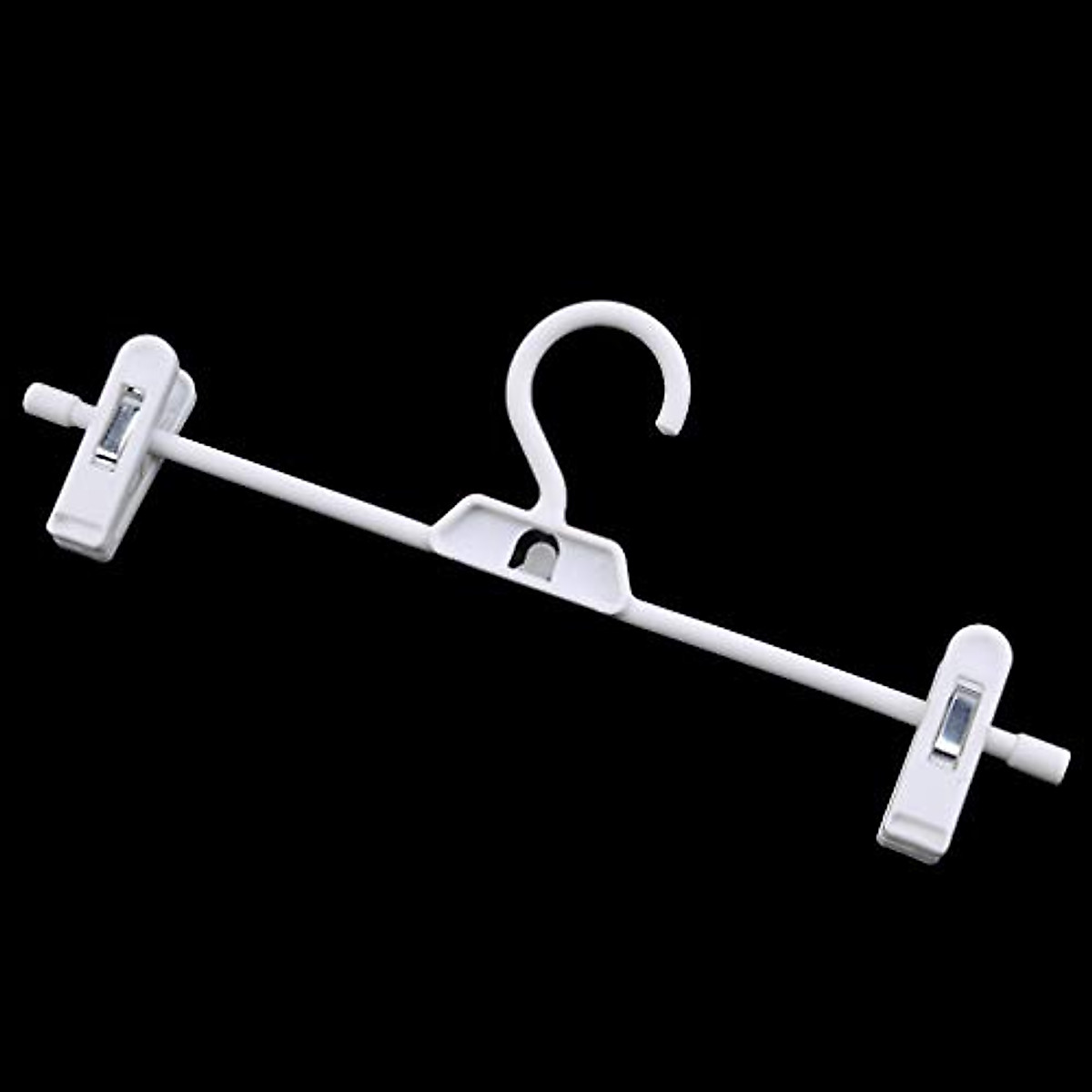 Mvude Cloth Clip Hanger Plastic Pant Hangers Space Saving for Pants Skirts Clothes,White