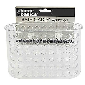 Home Basics Utility Shower and Bath Caddy with Suction Cups (Large Caddy)