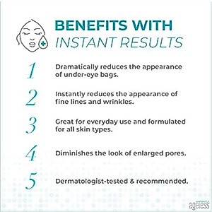 Instantly Ageless Facelift in A Box - Instant Eye Bag Remover Puffiness -1 Box of 25 Vials - Instant Under Eye Bags Remover - Wrinkle Tightener - Instant Wrinkle Remover for Face Instant Lift